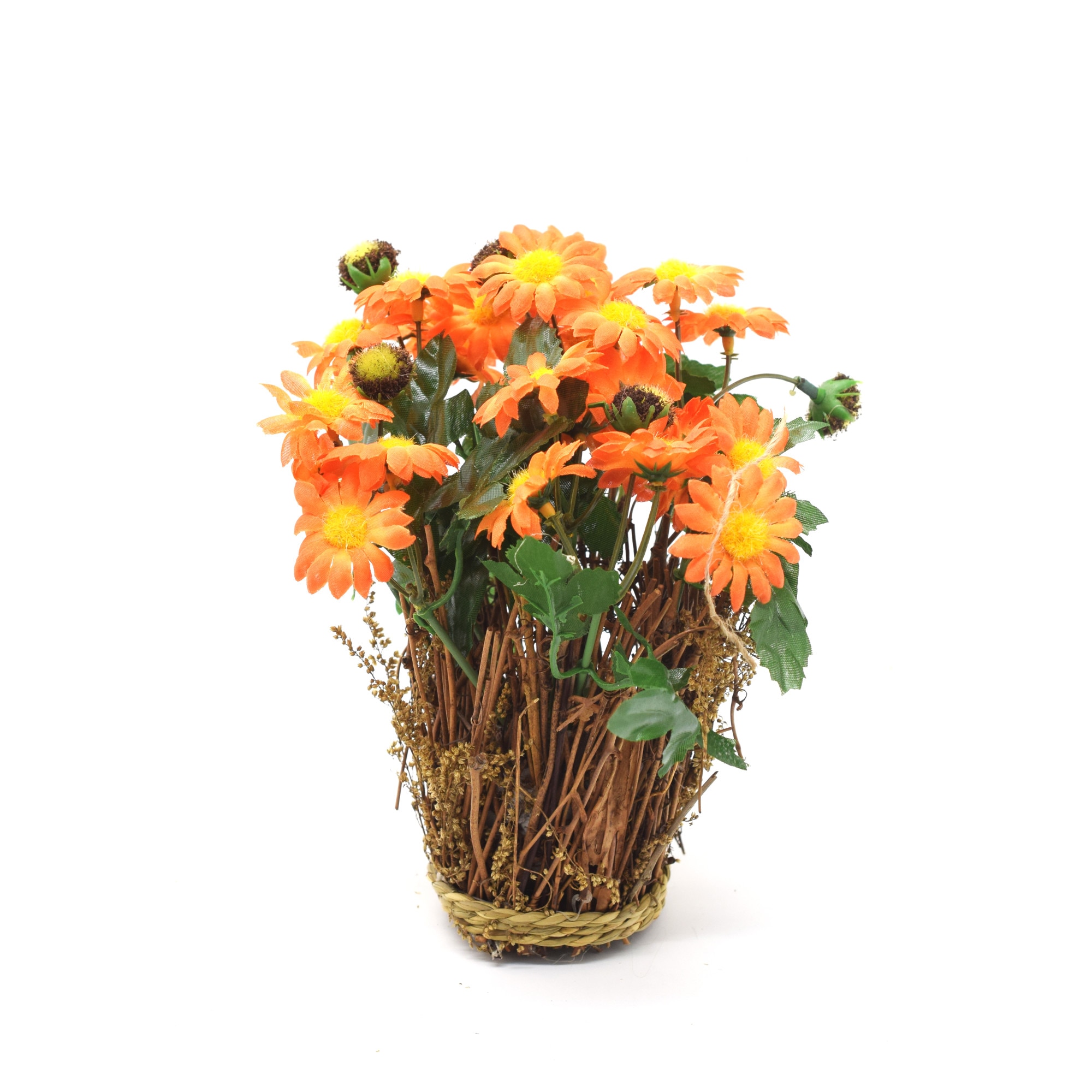 Flori artificiale din plastic cu cos din paie, bulk, D493 - eMAG.ro