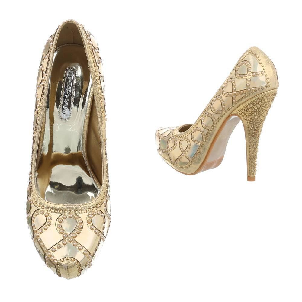 Pantofi de seara, Maxine, FPA188725CMD, auriu, 38 EU - eMAG.ro