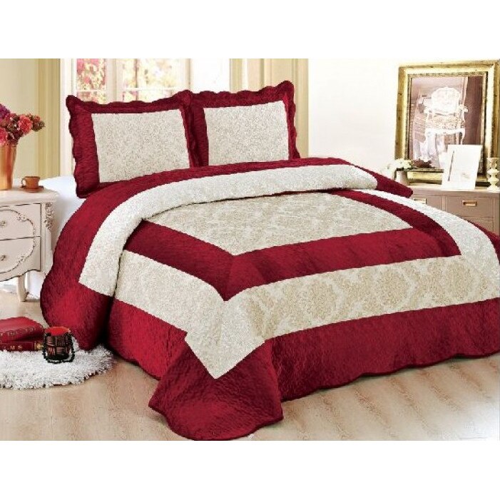 Set cuvertura de catifea - pat dublu - 2 fete de perna - KLL108 - eMAG.ro