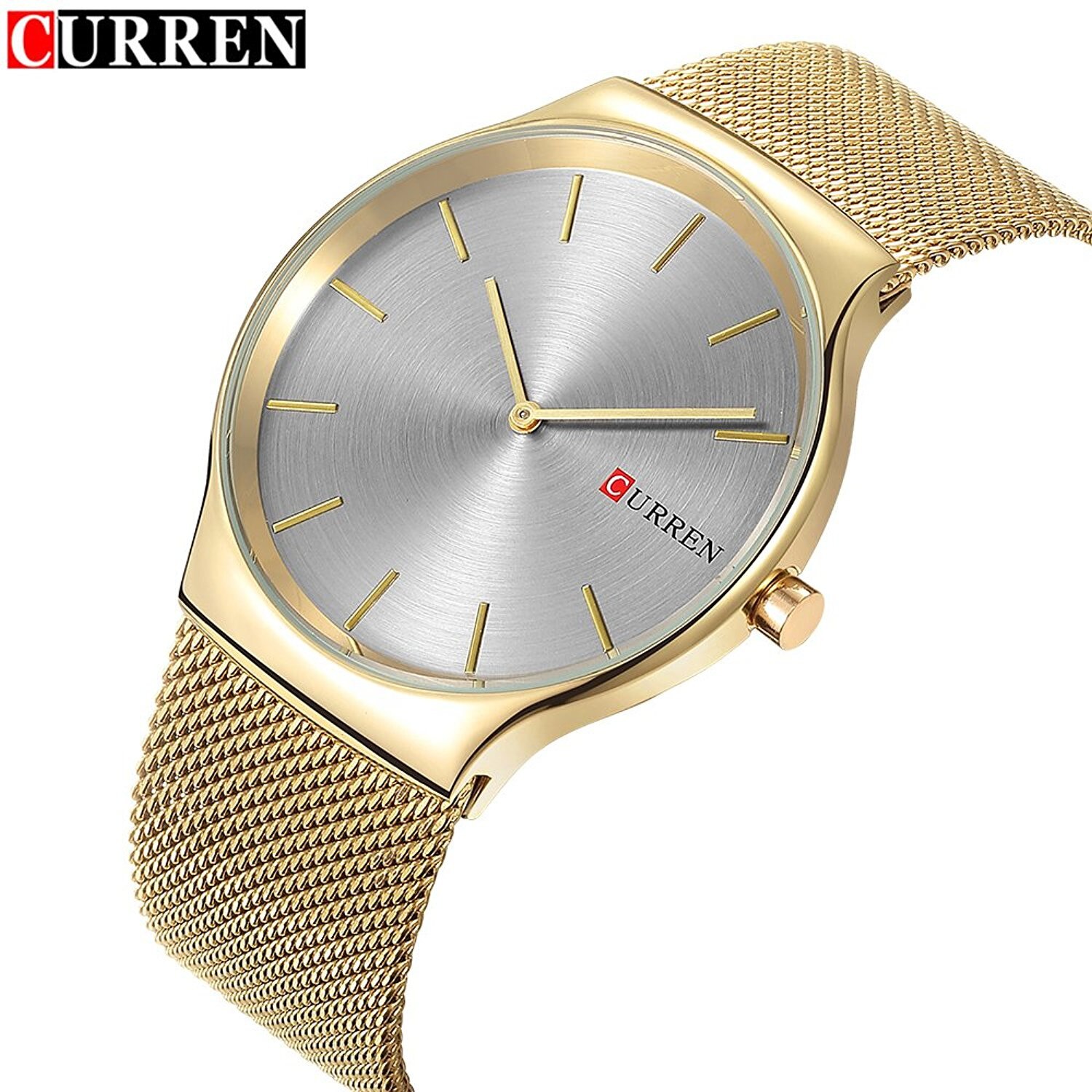 Ceas de mana barbatesc Curren, elegant, auriu M8256GOLD - eMAG.ro