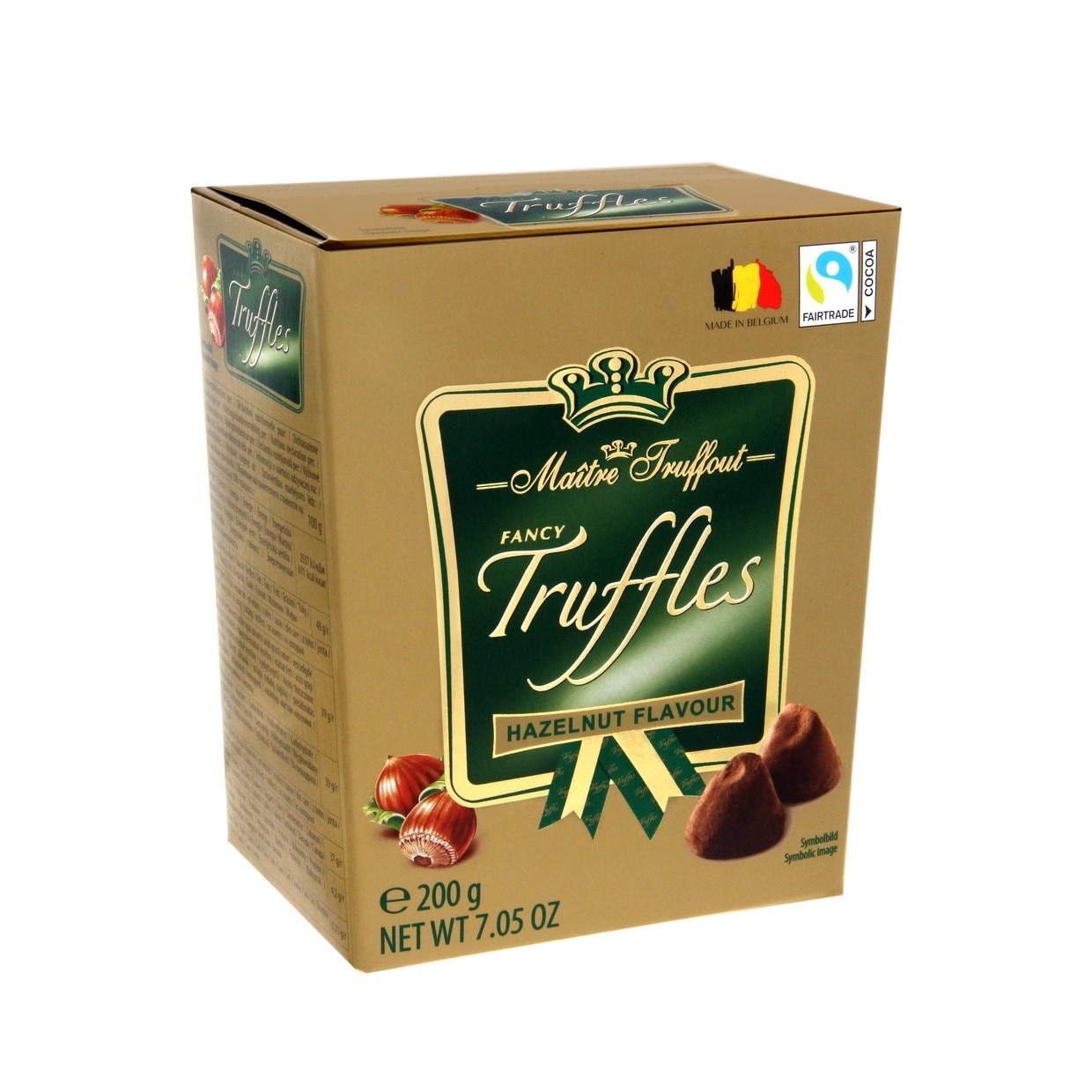 Trufe de ciocolata cu aroma de alune Fancy Gold, 200g, Maitre Truffout ...