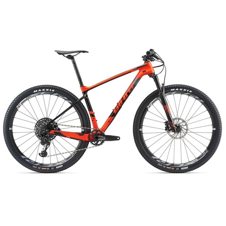 Bicicleta Giant XTC Advanced 29er 1 - Matt Neon Red/Gloss Carbon/Black 2018 - eMAG.ro