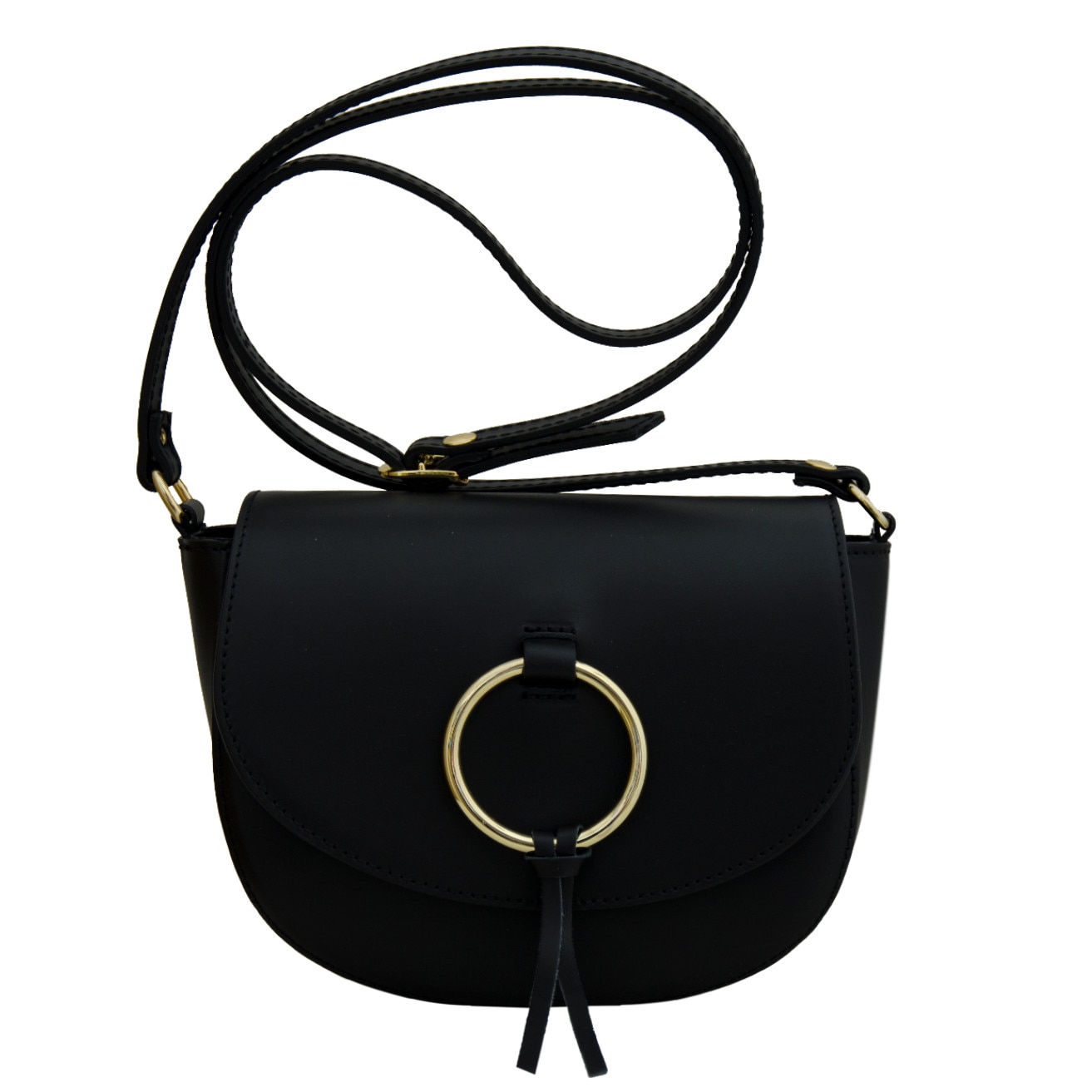 Geanta crossbody din piele naturala, Marisa negru - eMAG.ro