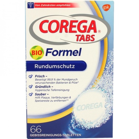 Tablete efervescente pt curatarea protezei dentare Corega Bio Formula ...