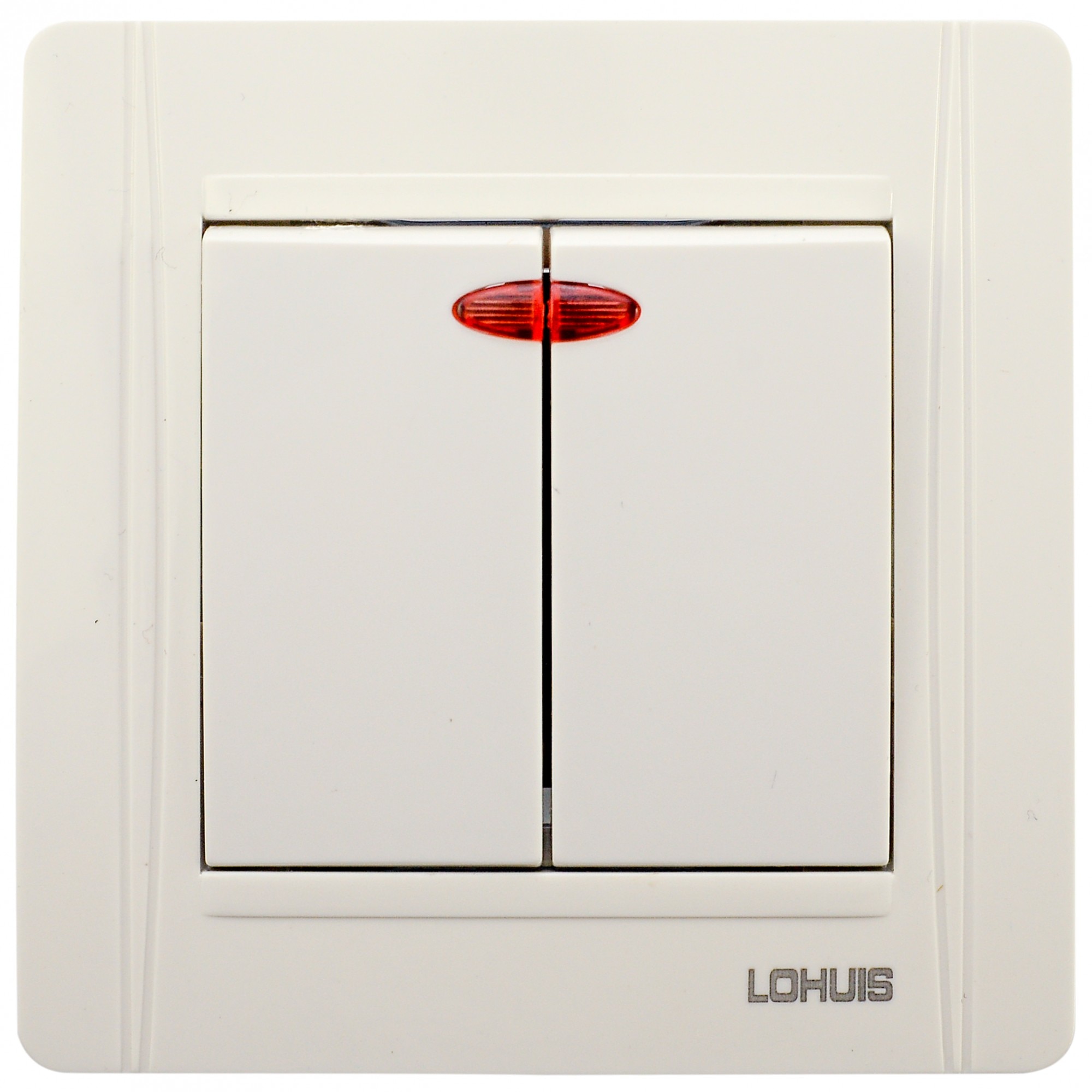 Intrerupator dublu cu LED LOHUIS seria N, Ingropat/ST, Alb - eMAG.ro