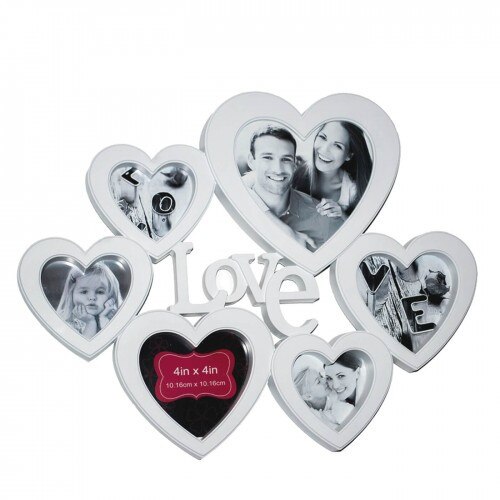 Rama foto cu 6 poze forma inimi - eMAG.ro