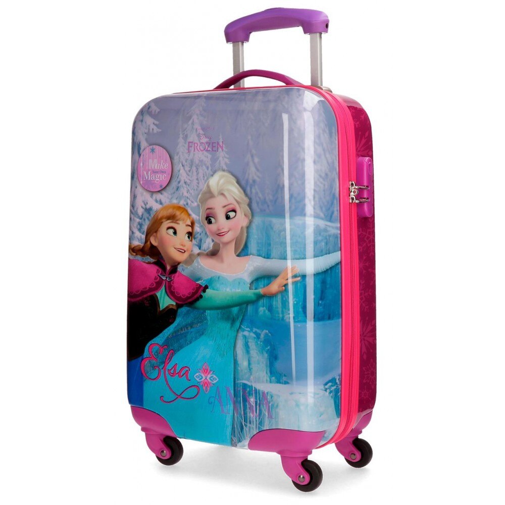 Troler cabina ABS 55 cm 4 roti Frozen Magic - eMAG.ro