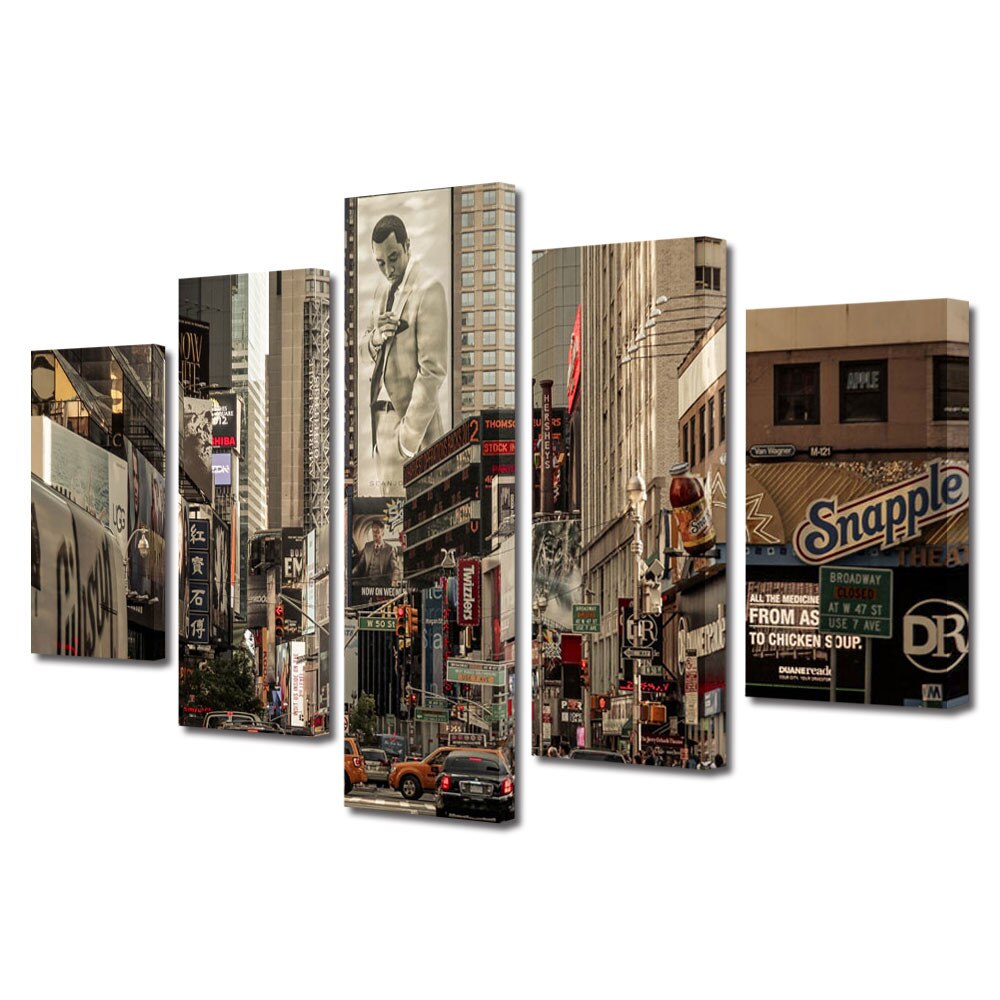 Set Tablouri Multicanvas BTex 5 Piese ArtDecoMag Modern Urban Orase ...