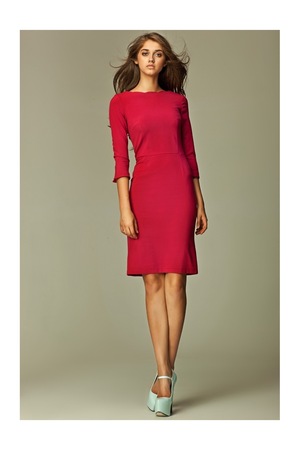 Rochie visinie cu decolteu barcuta Nife 42 - eMAG.ro