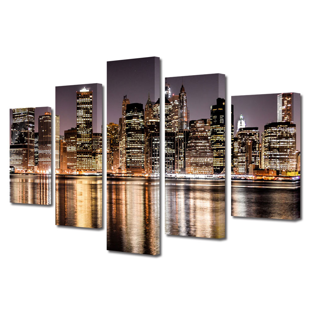 Set Tablouri Multicanvas BTex 5 Piese ArtDecoMag Modern Urban Orase ...