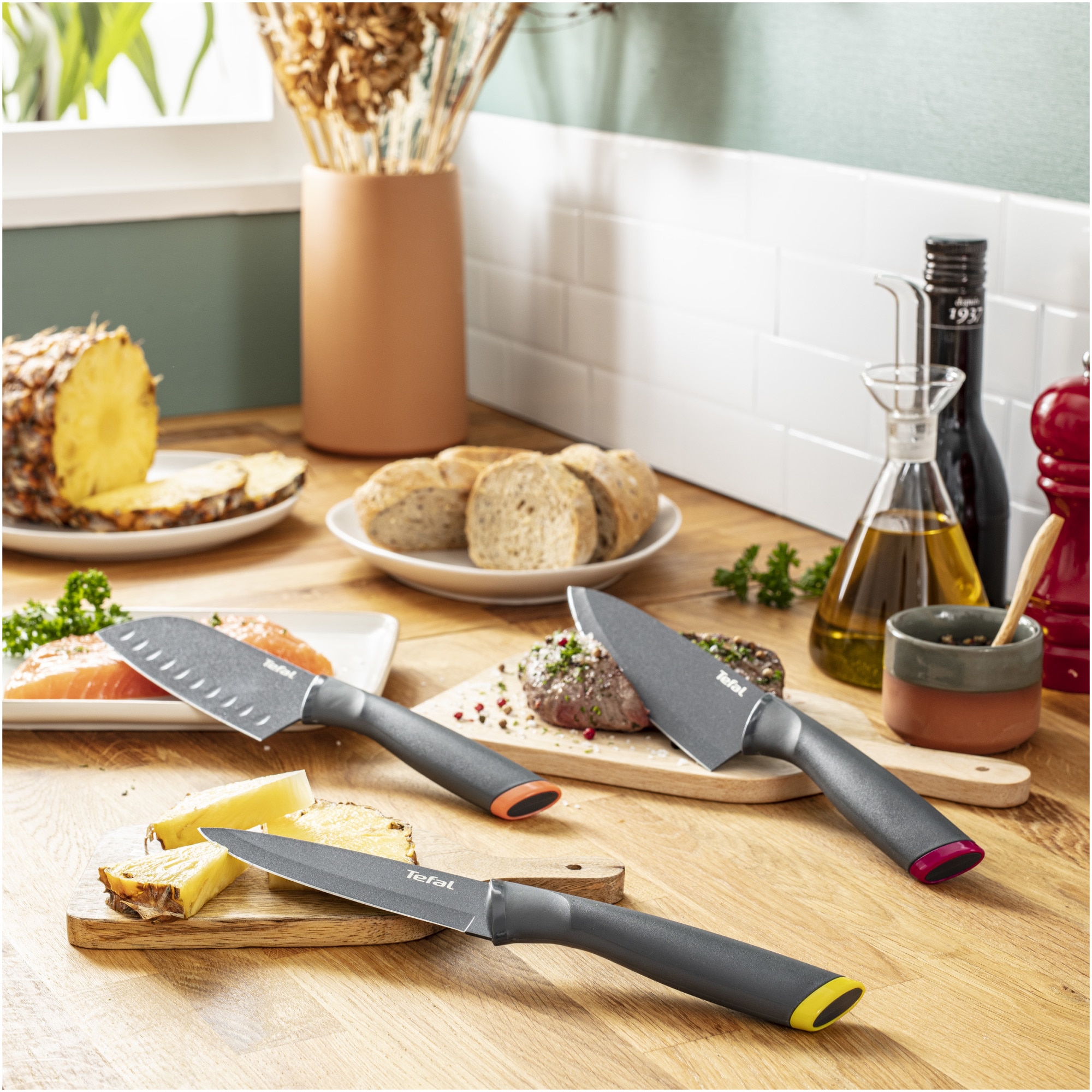 Cutitul bucatarului Tefal Fresh Kitchen, 15 cm, lama din otel ...