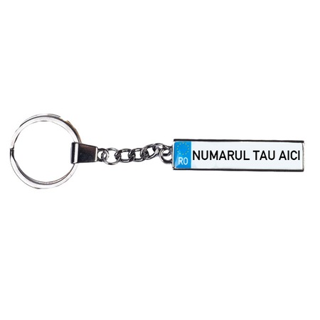 Breloc Personalizat Numar Auto, Metal - eMAG.ro