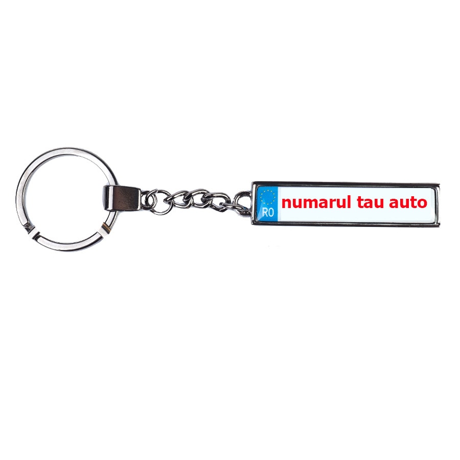 Breloc Personalizat Numar Auto, Metal - eMAG.ro
