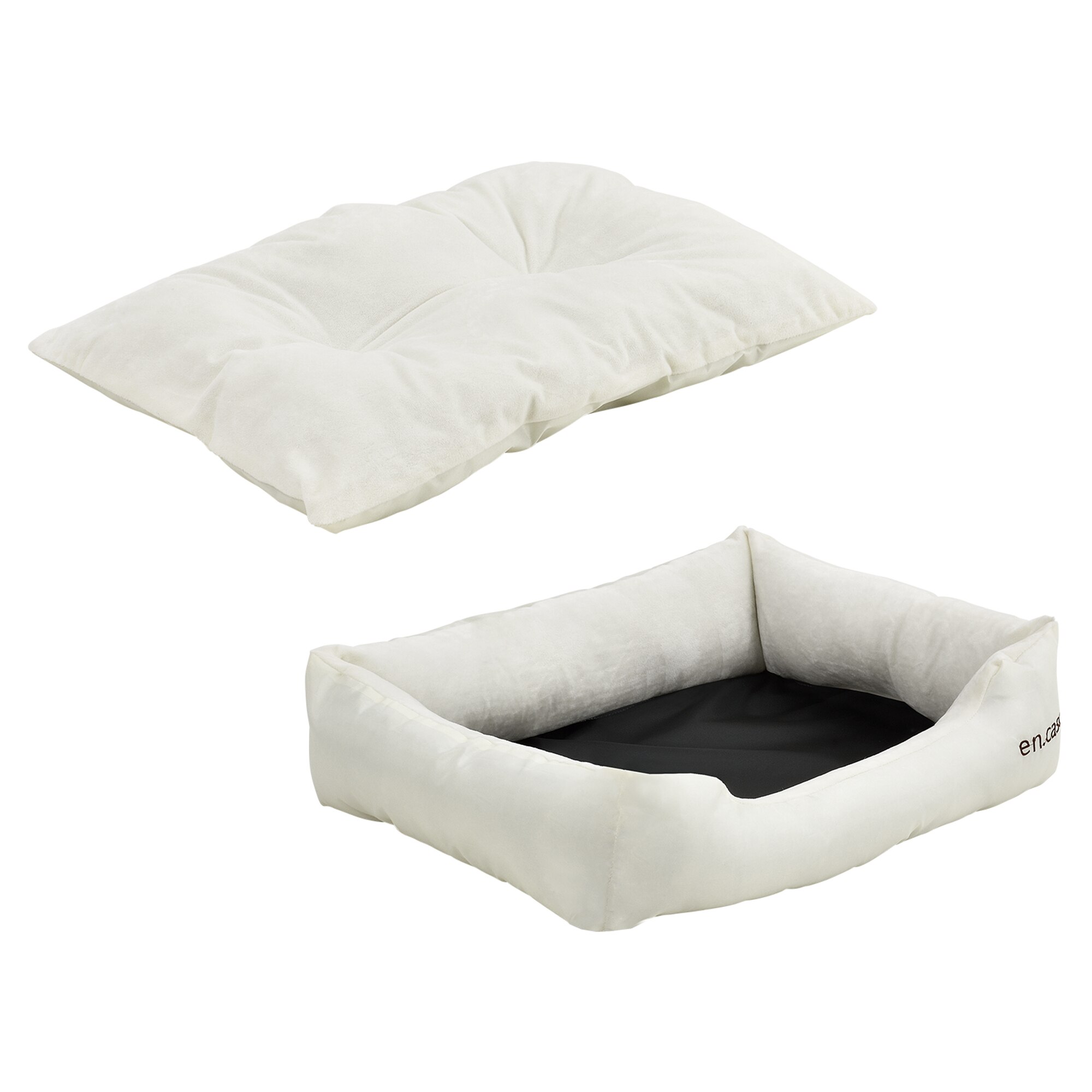 Culcus caine Pluto, en.casa, 90 x 70 x 20 cm, masura XL, crem - eMAG.ro