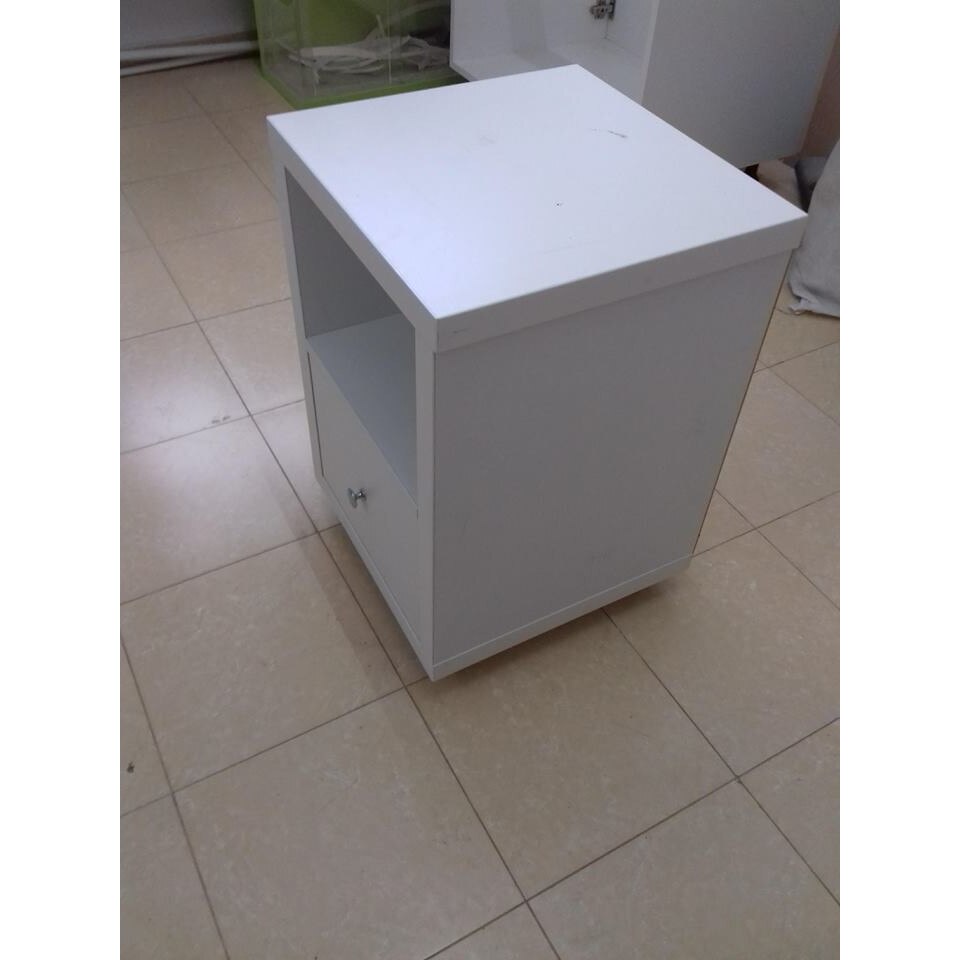 Noptiera dormitor, PAL melaminat de grosime 36 mm, Alb perlat - eMAG.ro