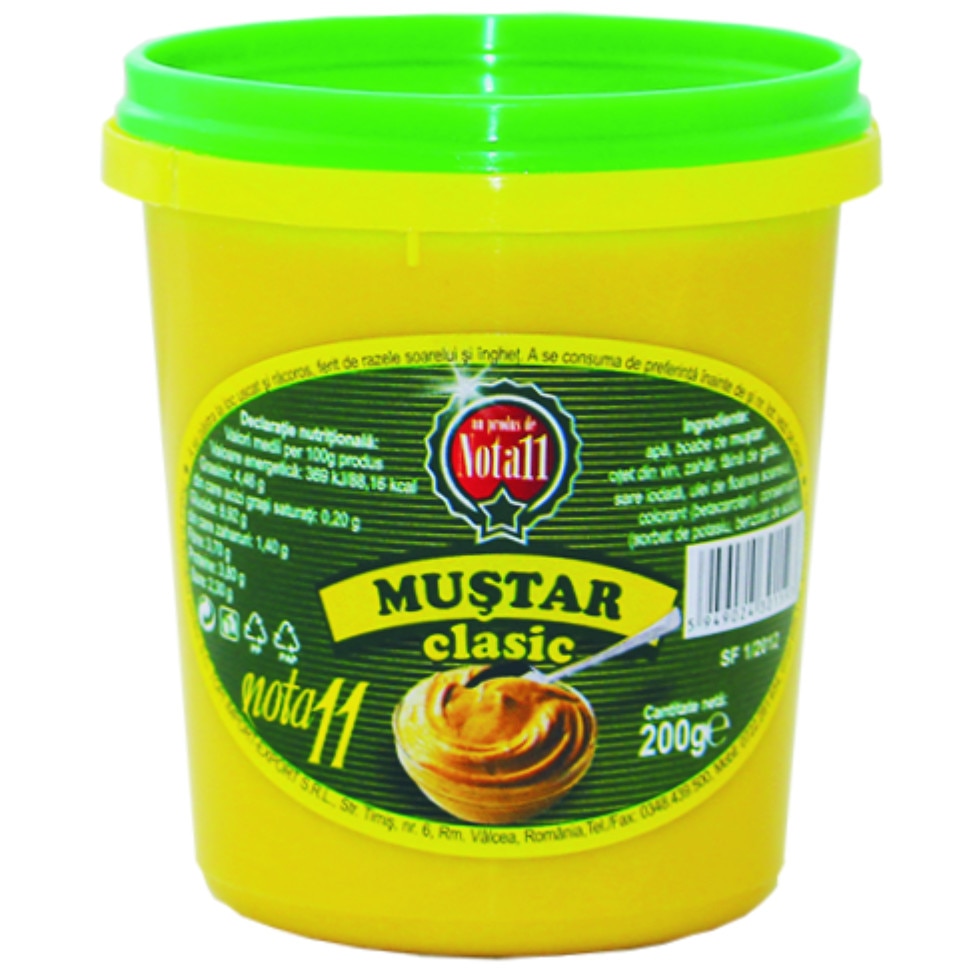 Mustar clasic pahar Nota 11 200g - eMAG.ro