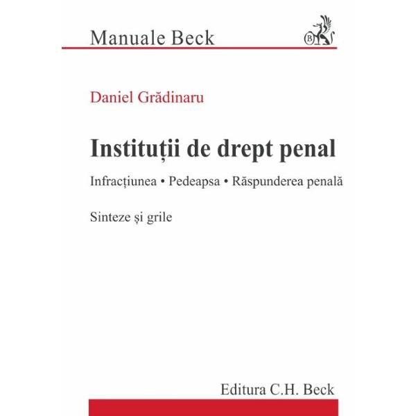 Institutii de drept penal. Sinteze si grile - Daniel Gradinaru - eMAG.ro