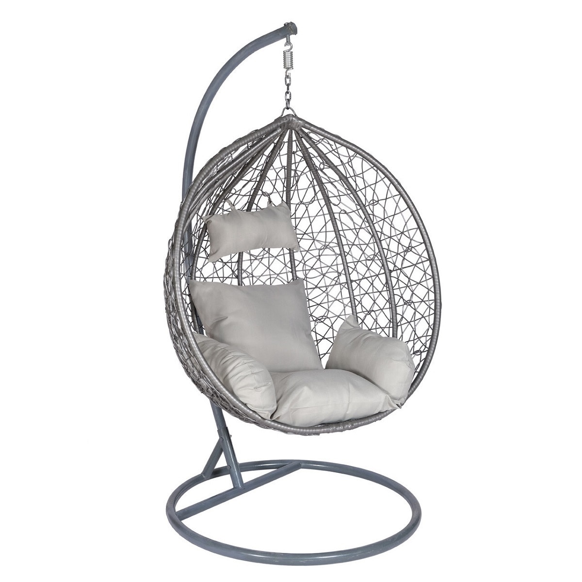 Scaun agatat California Grey, Fotoliu suspendat, Curte sau Living ...