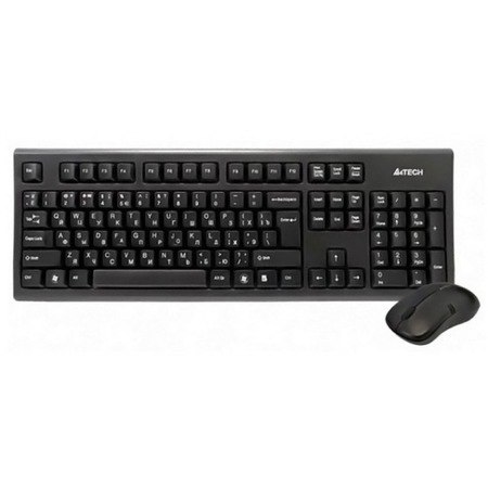 Клавиатура и мишка A4Tech 3100N, Wireless, USB, Черна - eMAG.bg