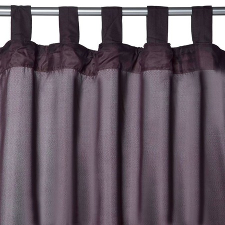 Perdea iMK®, Foarte usor de montat, Maro, Prindere cu bride, 100 % ...