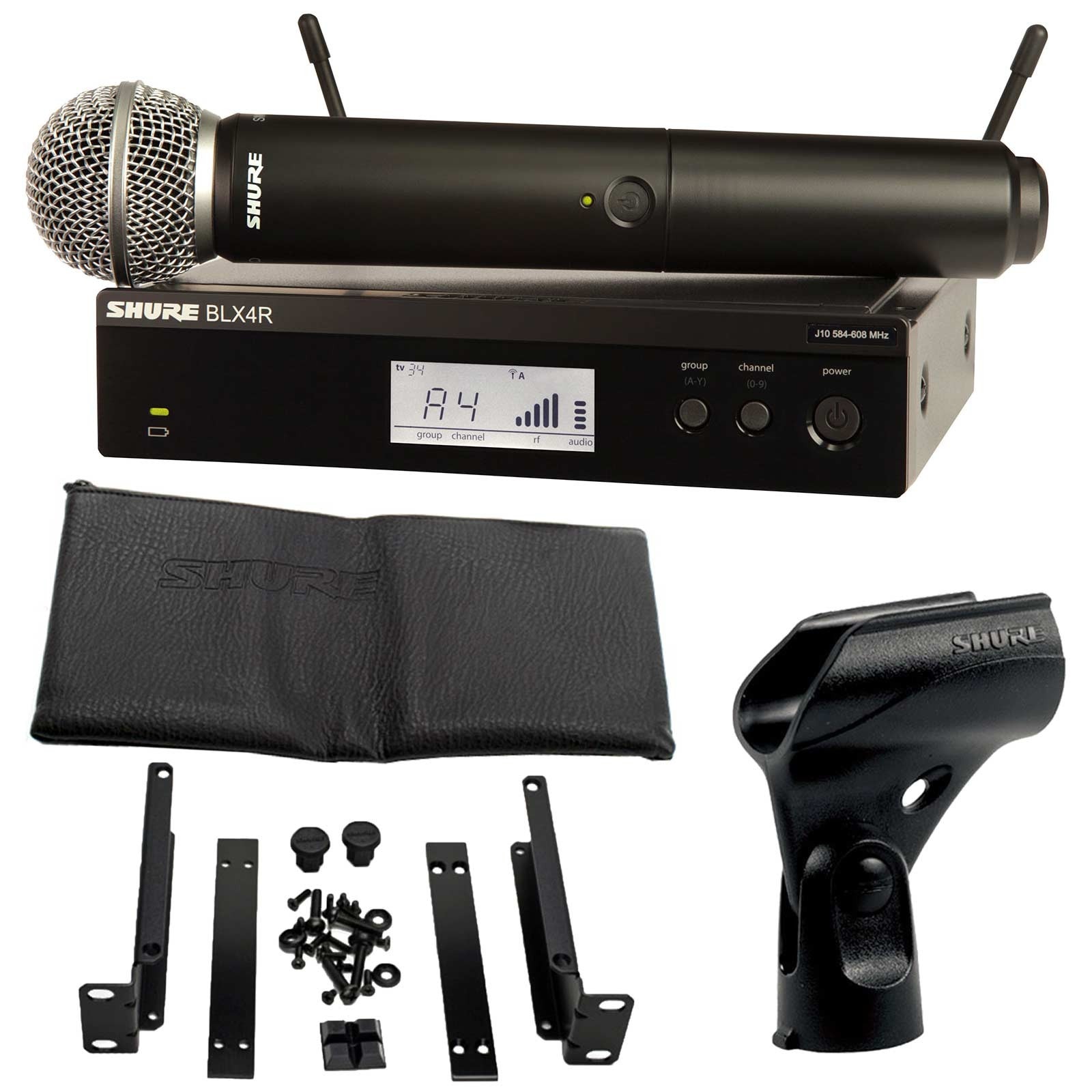 Sistem profesional wireless original Shure BLX24R/SM58, microfon si receiver - eMAG.ro