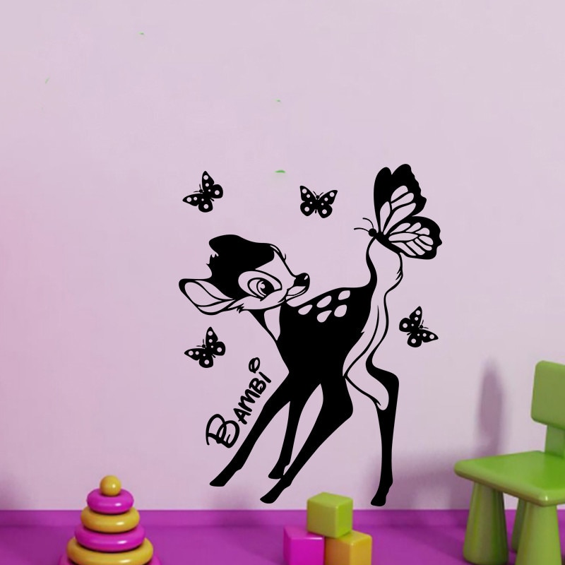 Sticker Decorativ - SMAER - Bambi - 60cm x 45cm - Negru - eMAG.ro