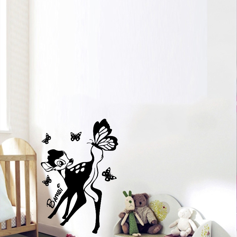 Sticker Decorativ - SMAER - Bambi - 60cm x 45cm - Negru - eMAG.ro