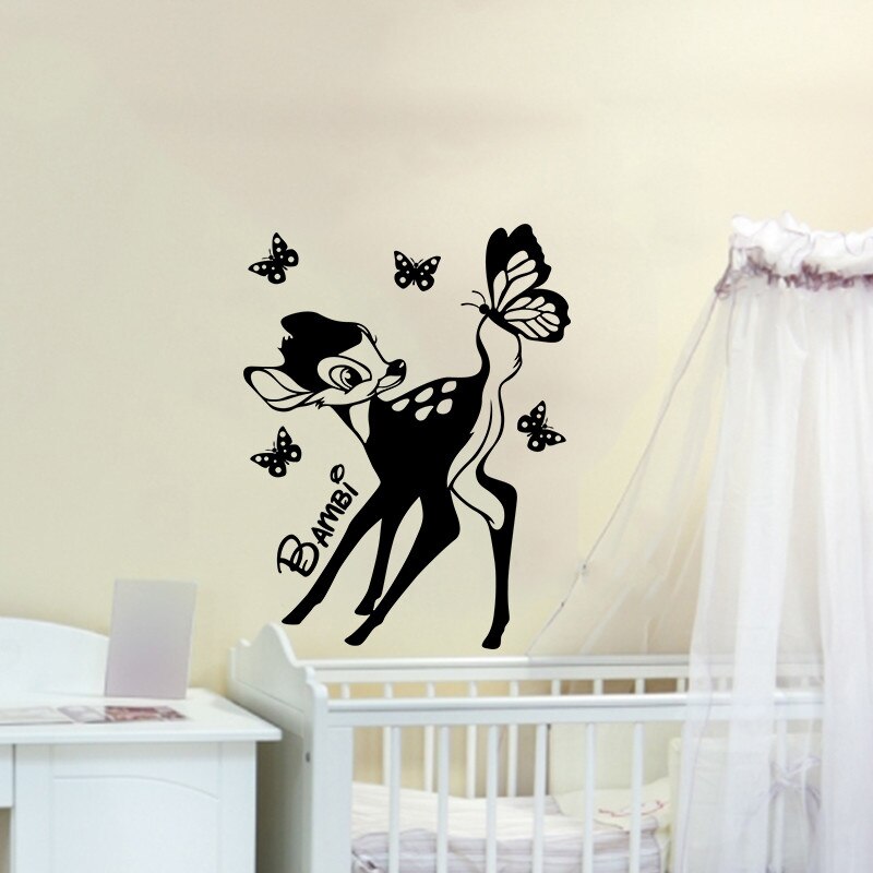 Sticker Decorativ - SMAER - Bambi - 60cm x 45cm - Negru - eMAG.ro