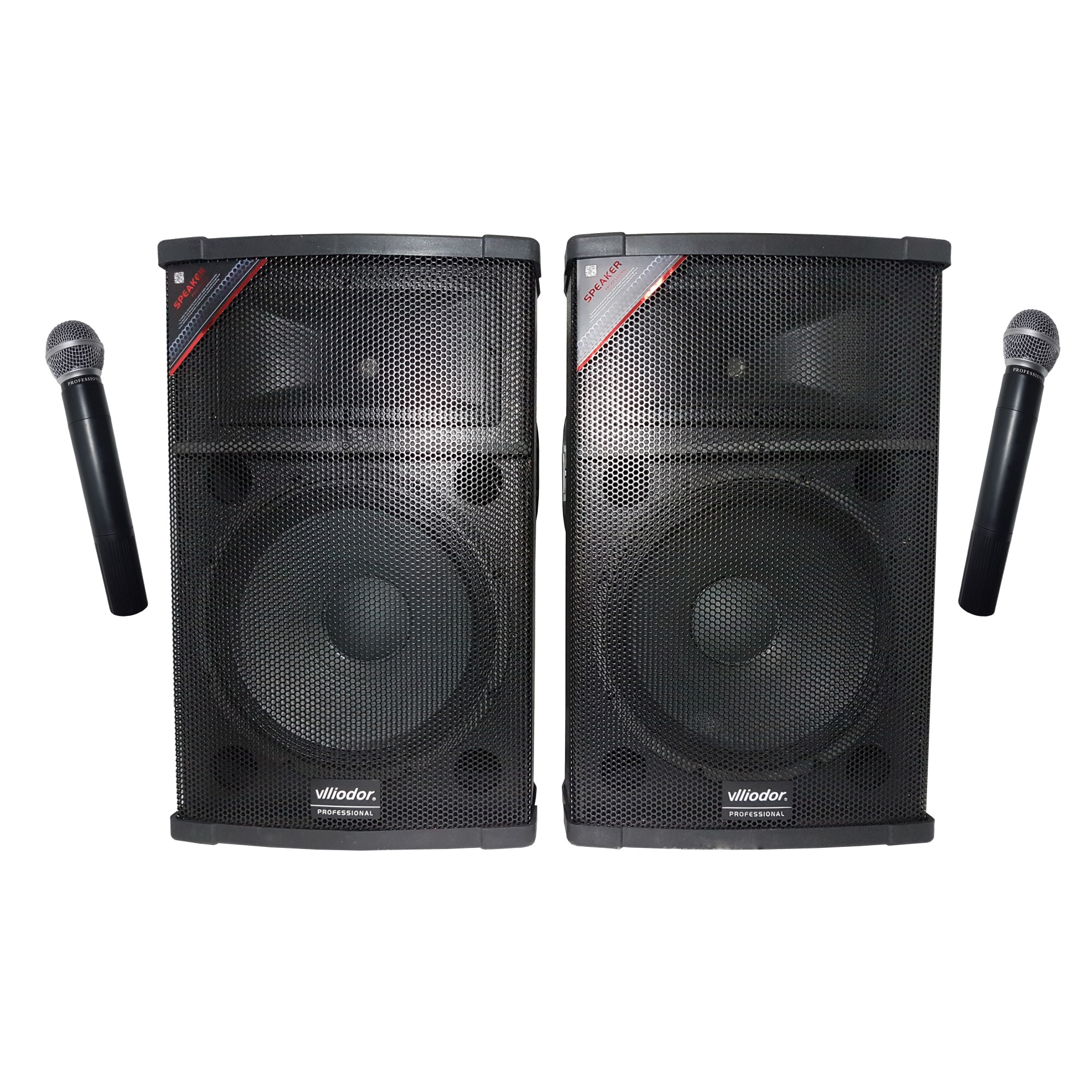 Boxe Active Profesionale 600 W, 12", 2 Microfoane Wi-Fi, Karaoke ...