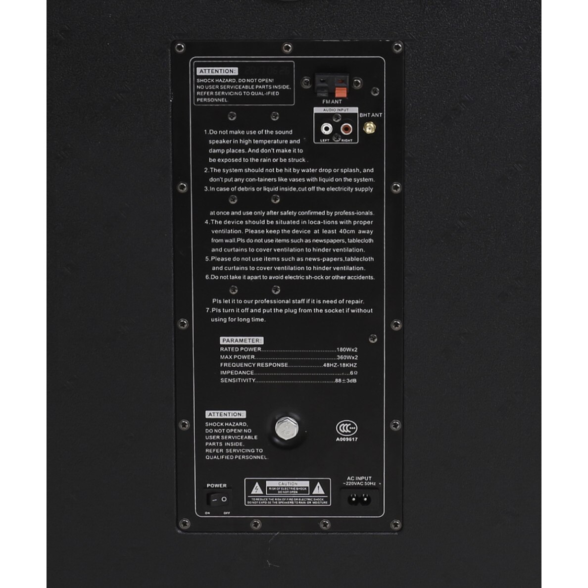 Boxe active profesionale 400 W, Difuzor 15", 39 cm, Bluetooth, USB ...