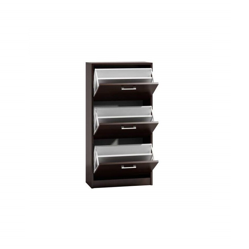 Pantofar cu 3 sertare, model Paula, culoare Wenge - eMAG.ro