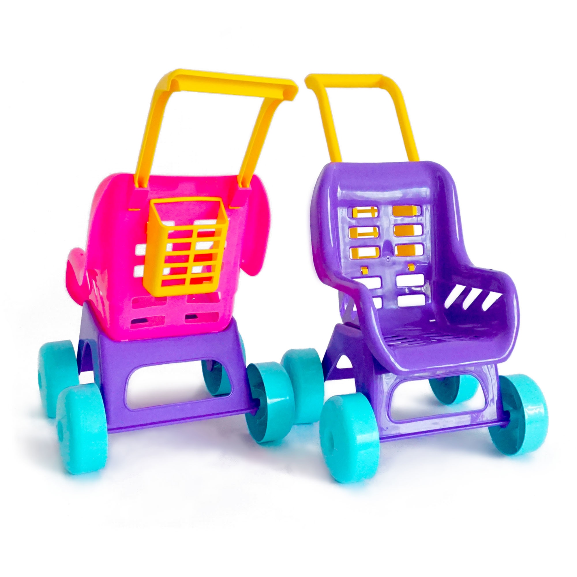 Carucior pentru fetite cu buzunar, mov, 48 cm - eMAG.ro