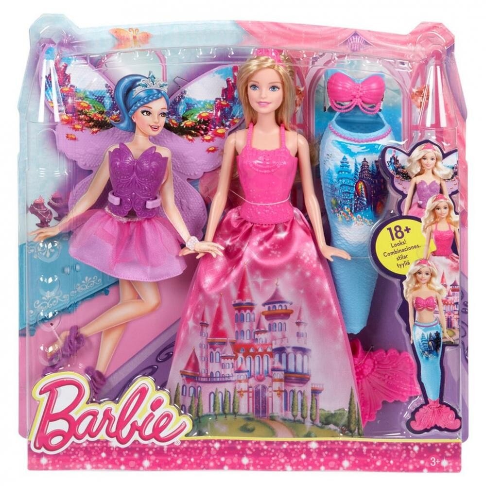 Set Mattel Mix & Match Papusa Barbie Printesa Si Sirena - eMAG.ro