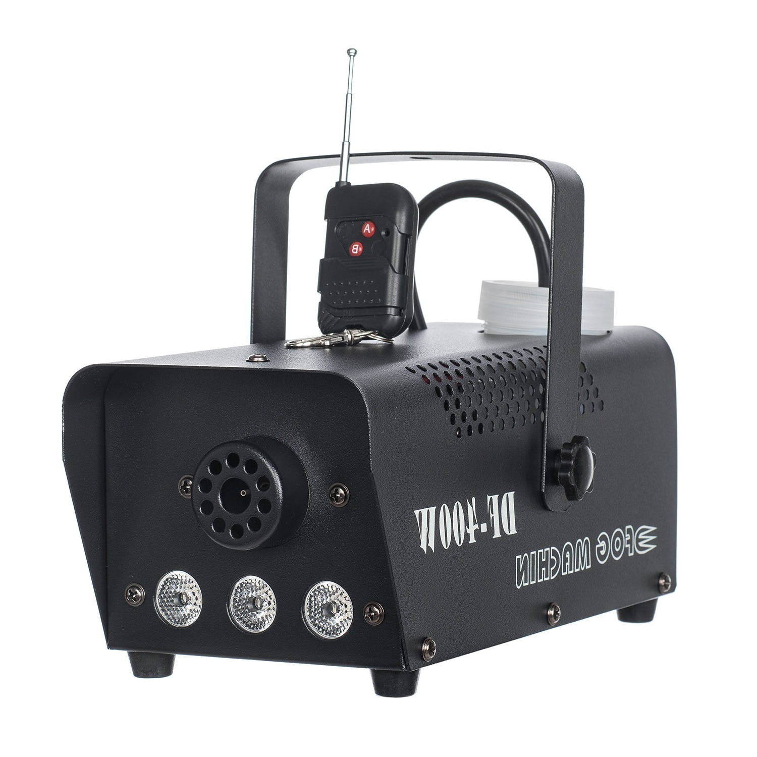 Masina de Fum 400 W, cu Leduri, Telecomanda si Suport Montare, Neagra ...