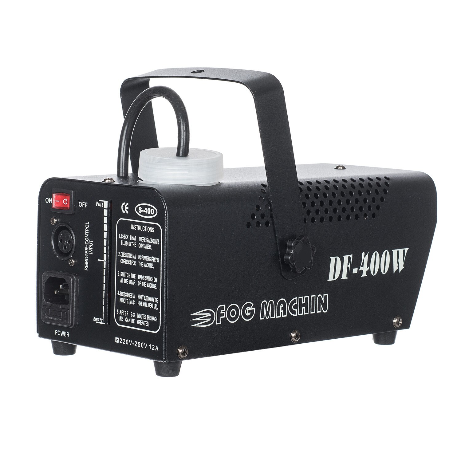 Masina de Fum 400 W, cu Leduri, Telecomanda si Suport Montare, Neagra ...