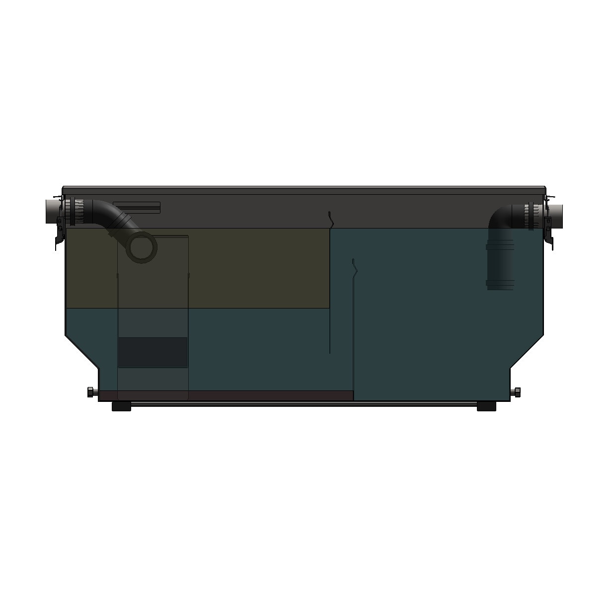 Separator grasimi INOX PARK Patrat D.50, 0.5 l/s garnitura si sistem ...