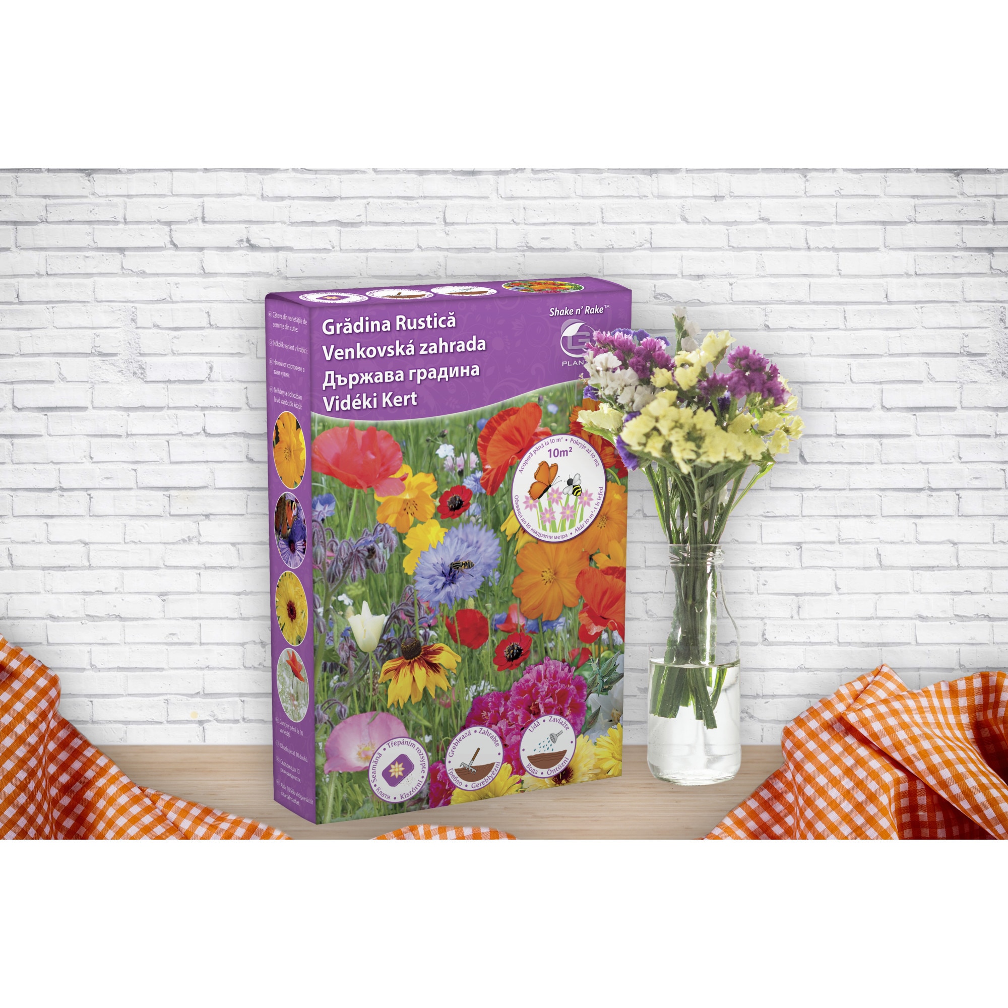 Amestec de seminte Shake'n'Rake Gradini Rustice, cutie 250 gr. - eMAG.ro