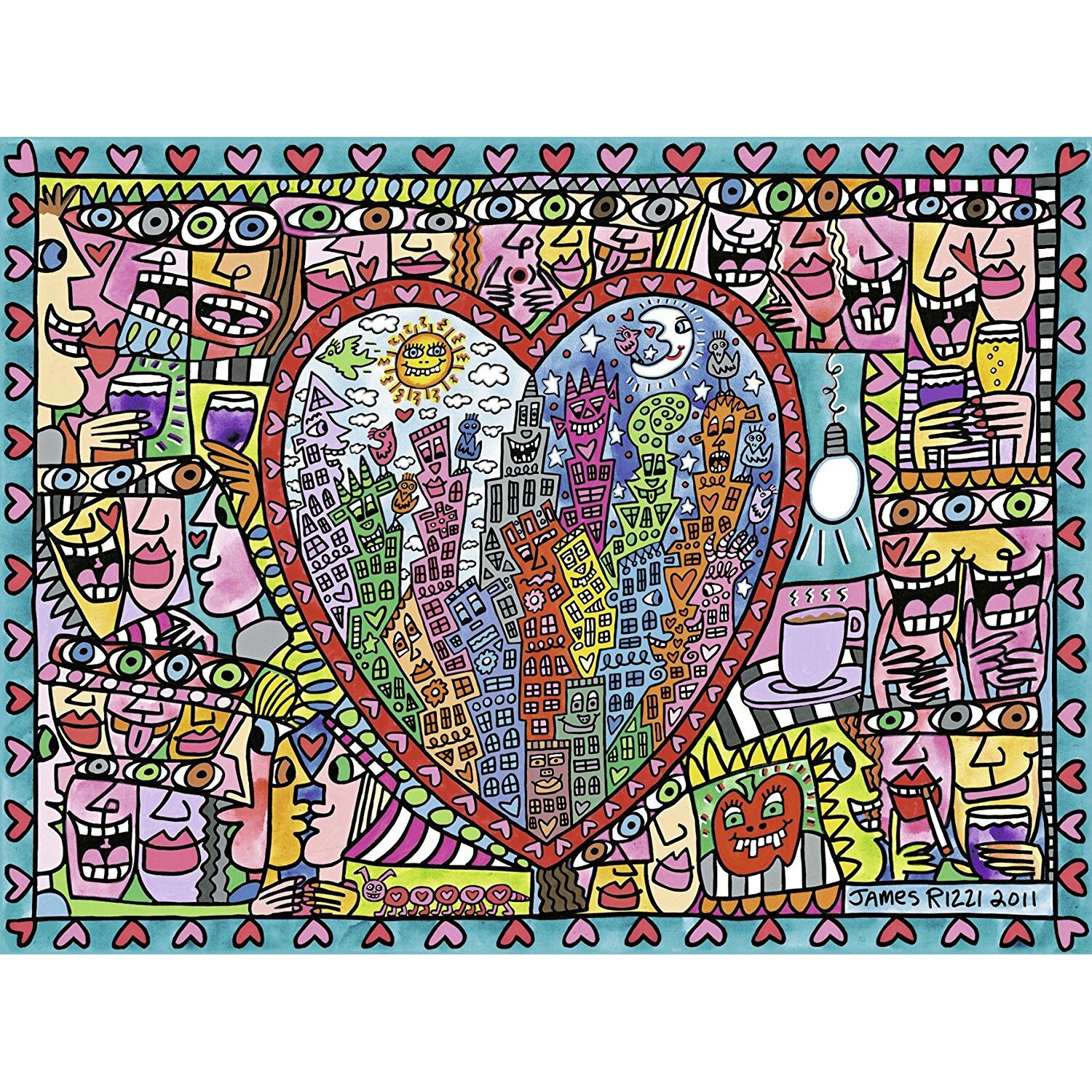 Puzzle Ravensburger James Rizzi All that Love in the Middle of the City ...