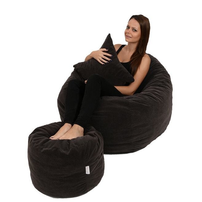 Set Fotoliu Puf pentru copii (5-16 ani) Matusalem + Otoman + Perna ...