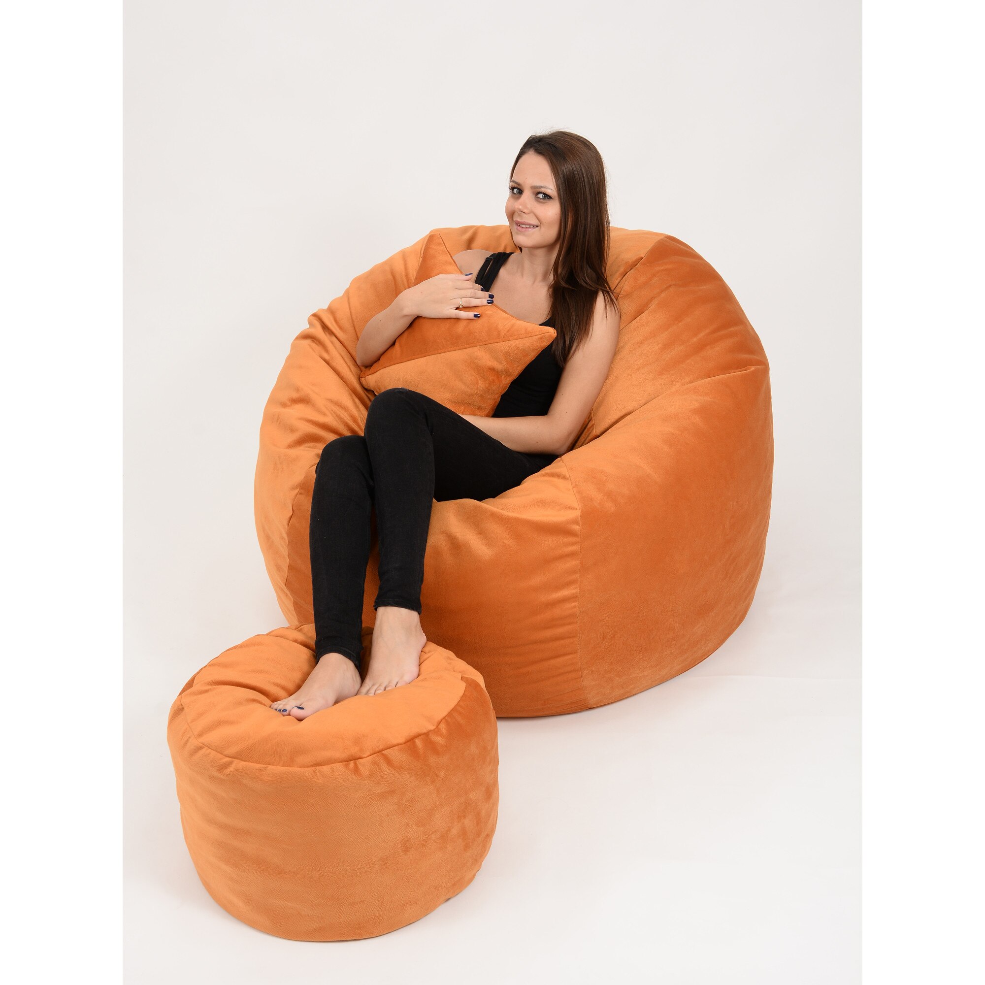 Set Fotoliu Puf pentru copii (5-16 ani) Matusalem + Otoman + Perna ...