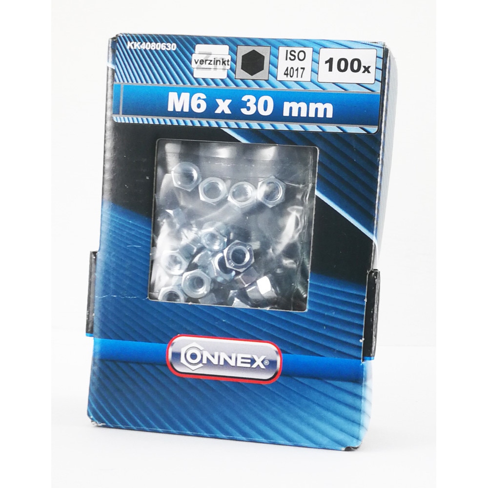 Set surub cap hexagonal M6x30 ZA + piulita M6 - 100 buc Connex - eMAG.ro