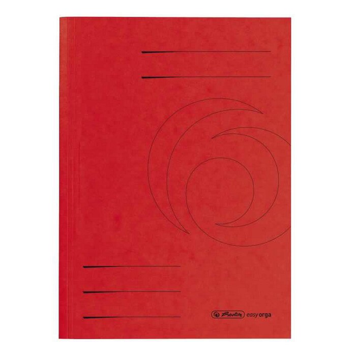 Dosar lux carton simplu, A4, 355 gr/mp, rosu, Herlitz - eMAG.ro