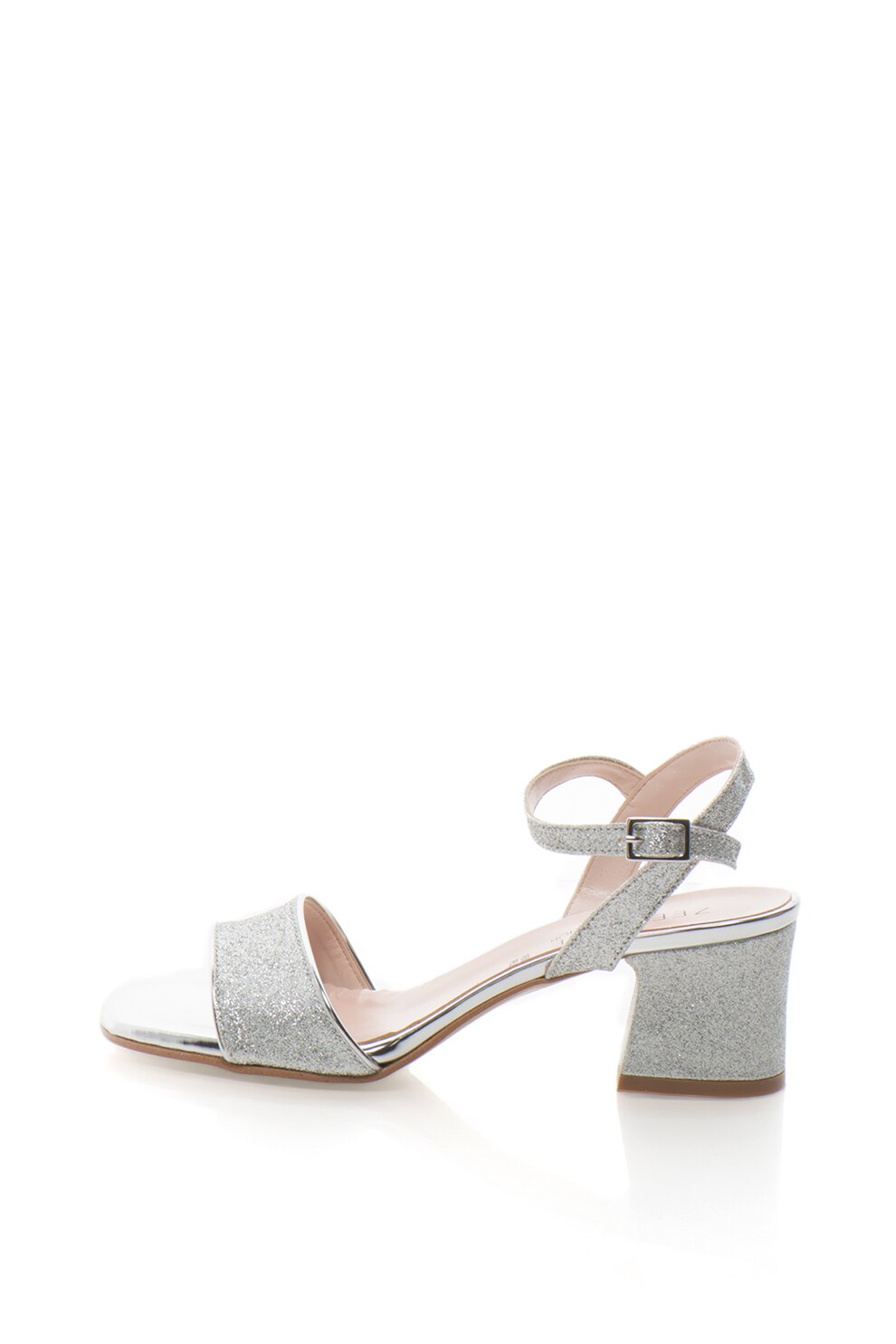 Zee Lane Collection, Сандали с отворена пета и брокат, Сребрист, 37 ...