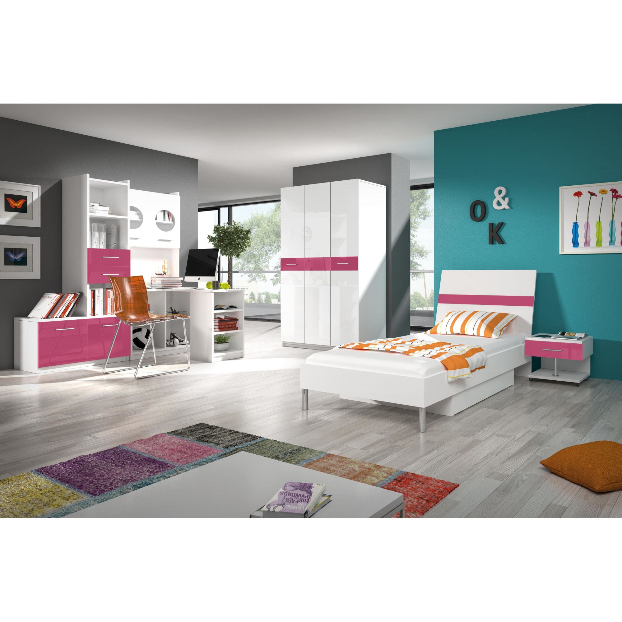 Set Camera Tineret Paradis 1 Roz/Alb - eMAG.ro