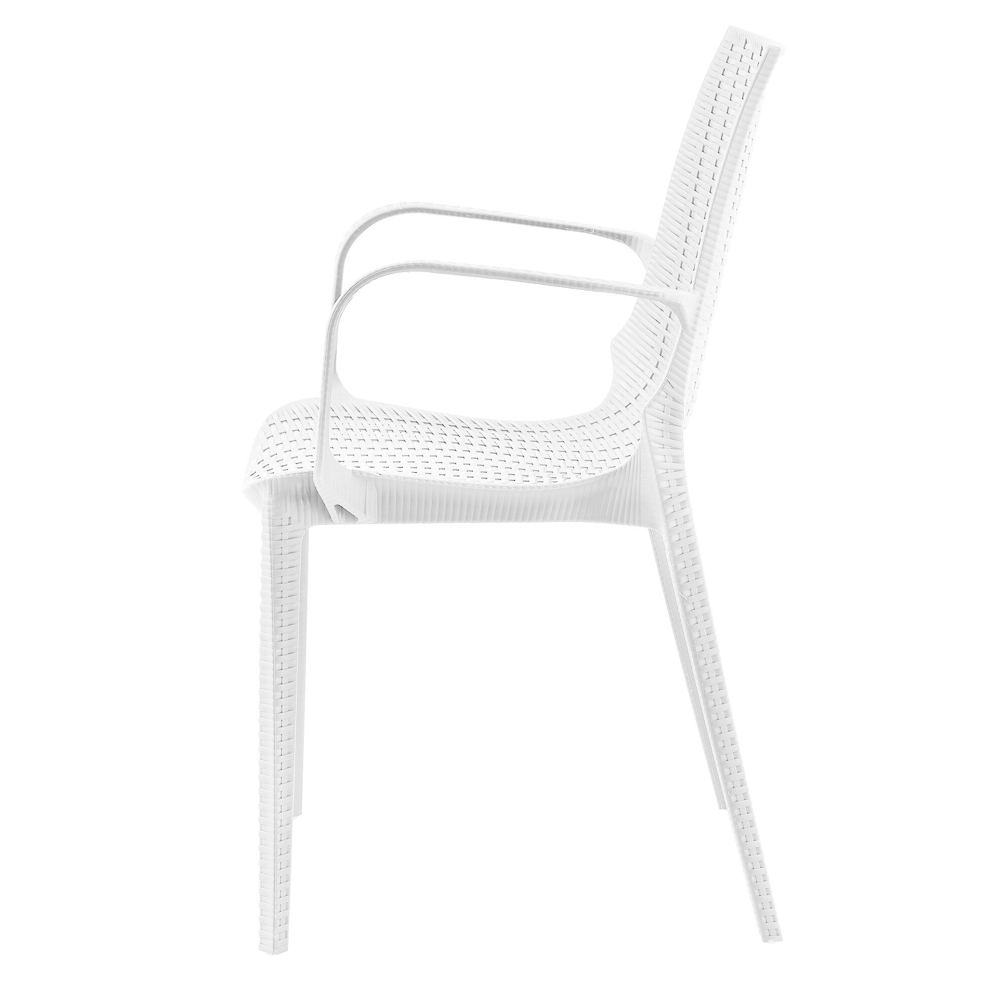 Set 2 scaune gradina, casa.pro, 89 x 54 x 55 cm, plastic, alb, cu ...