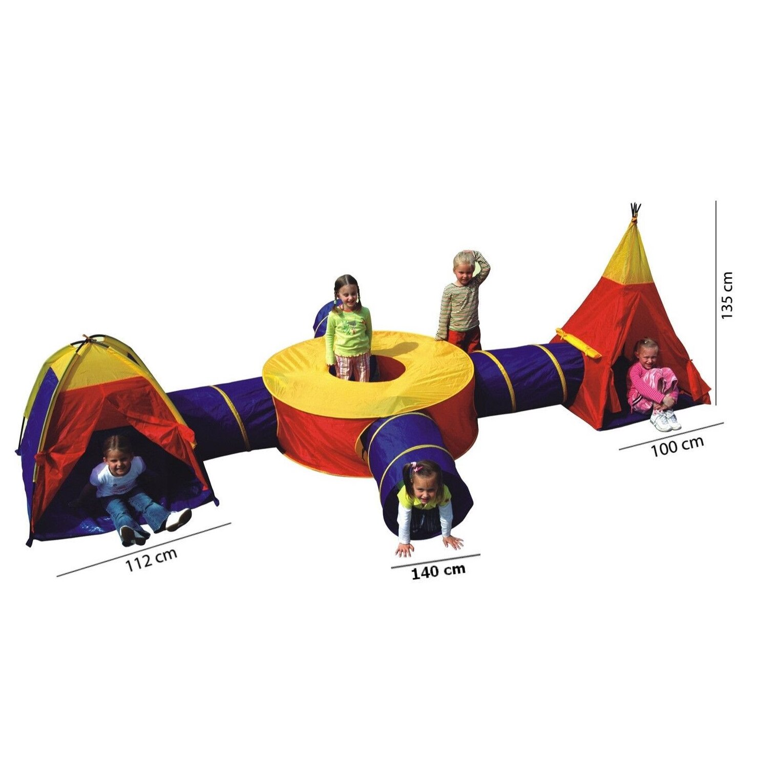 Cort de joaca XXL 7-in-1 idealSTORE, Castelul cu Povesti, Format dintr ...