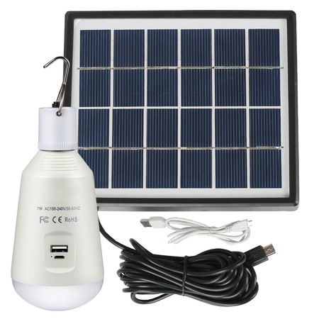 Kit Mini Panou Solar + Bec 14 LED - eMAG.ro