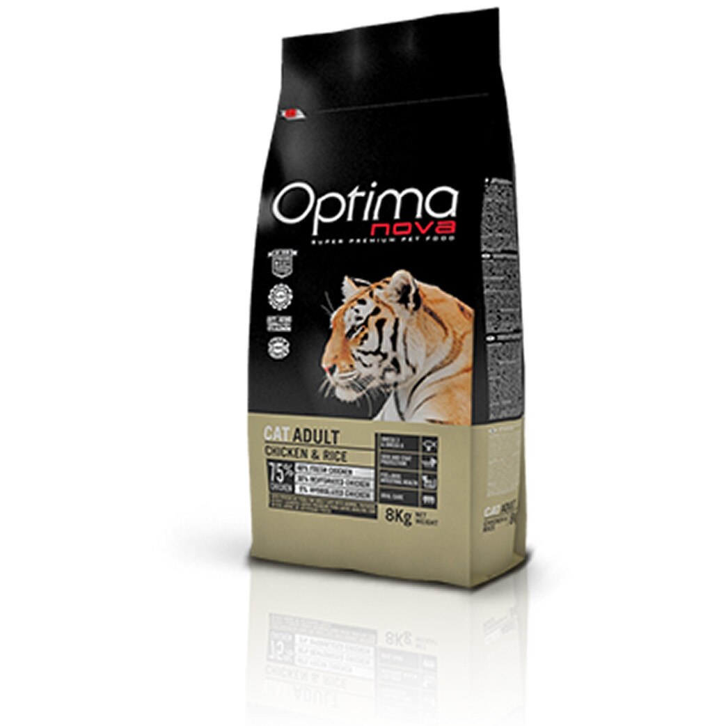 Храна за котки в зряла възраст, пиле и ориз, OPTIMA CAT Adult Chicken ...