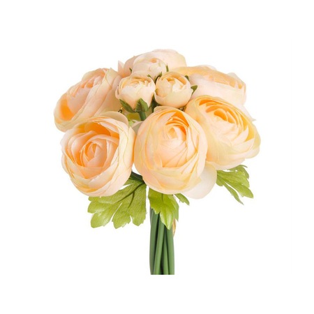 Buchet ranunculus 6 fire mari si 3 fire mici, flori artificiale ...