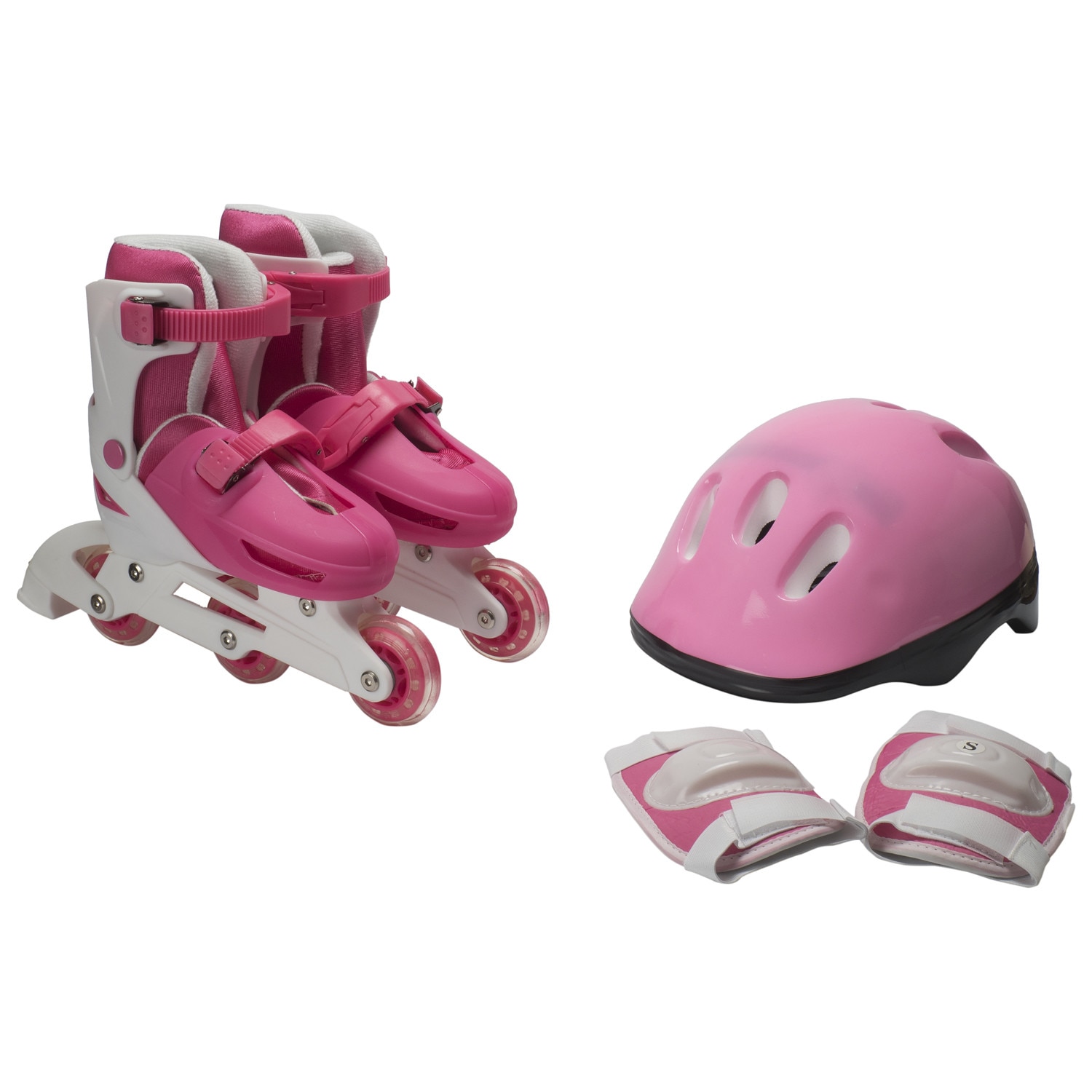 Set de role reglabile cu casca si protectii pentru incepatori Action ...